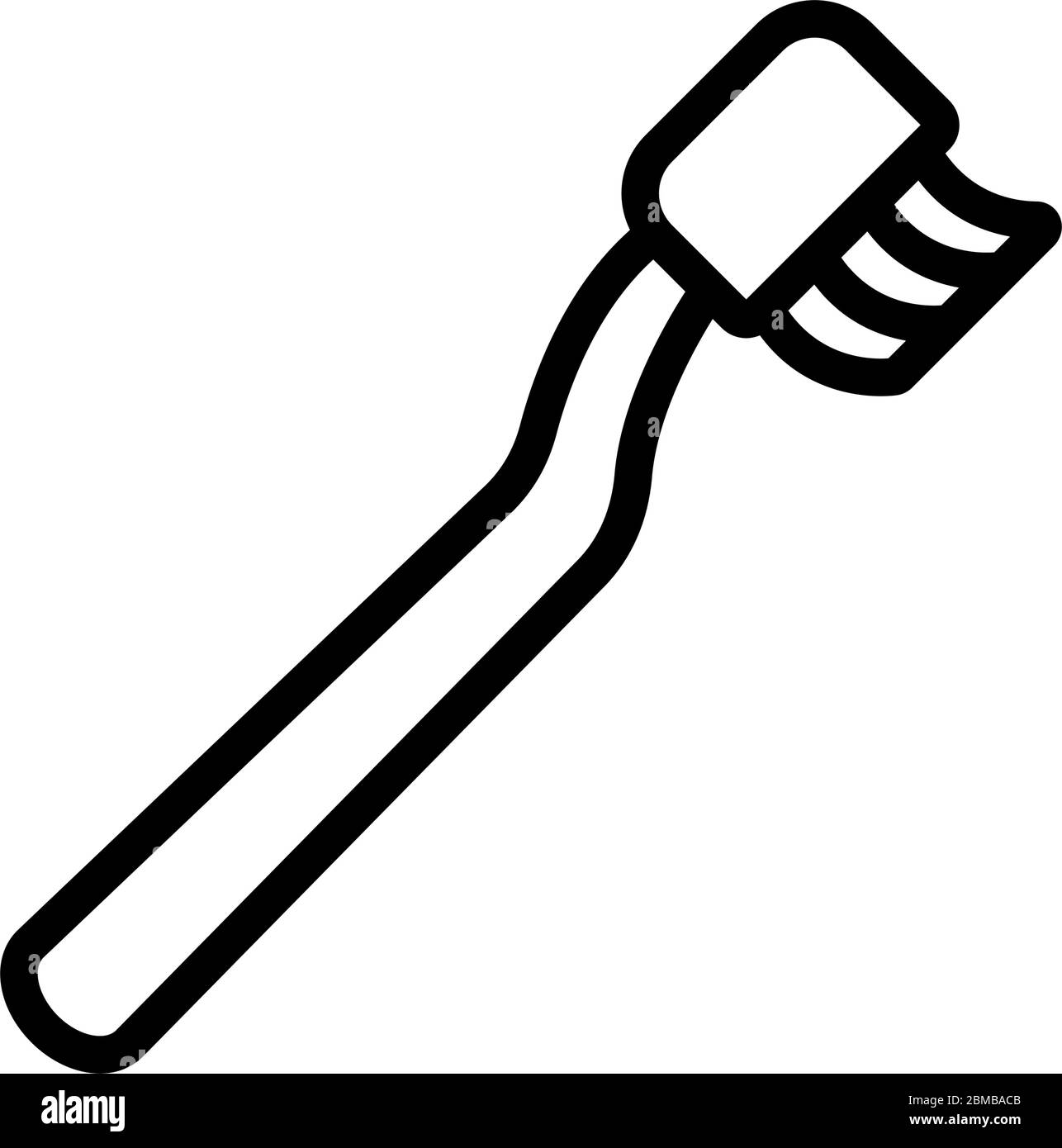 wide head toothbrush icon vector outline illustration Stock Vector ...