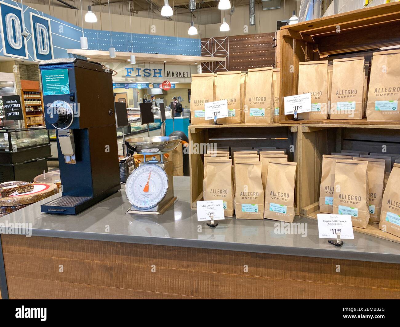 Orlando,FL/USA-5/3/20: A display of Allegro coffee with a coffee ...