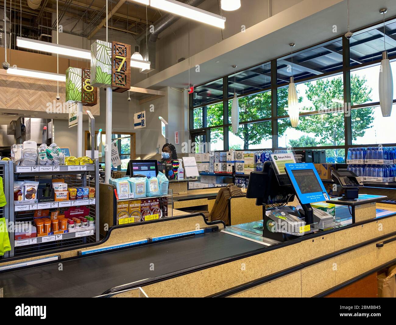 Orlando,FL/USA-5/3/20: The check out counter of a Whole Foods Market ...