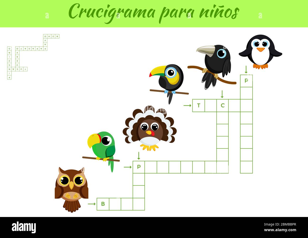 Crucigrama para niños - Crossword for kids with pictures. Activity ...
