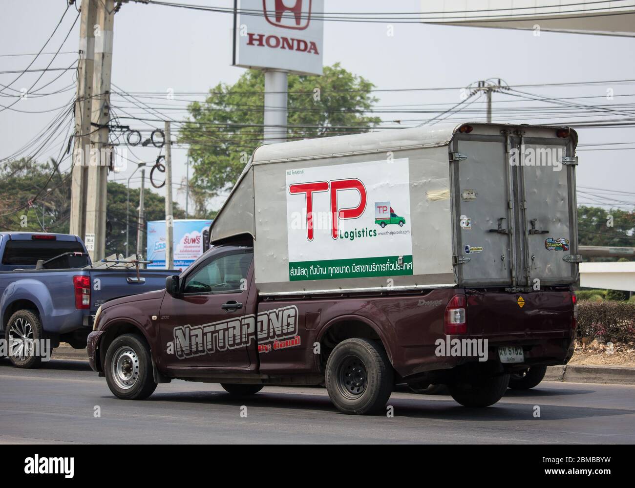 Chiangmai, Thailand - April 9 2020: TP Logistics Container Pickup truck ...