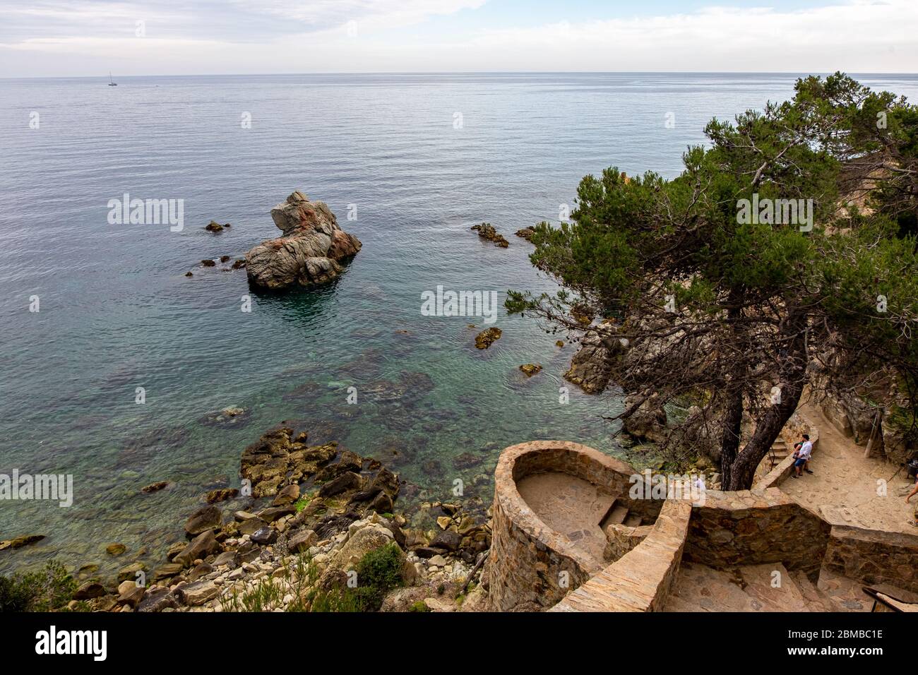 Lloret de Mar beach in Costa Brava of Catalonia, Spain Stock Photo - Alamy