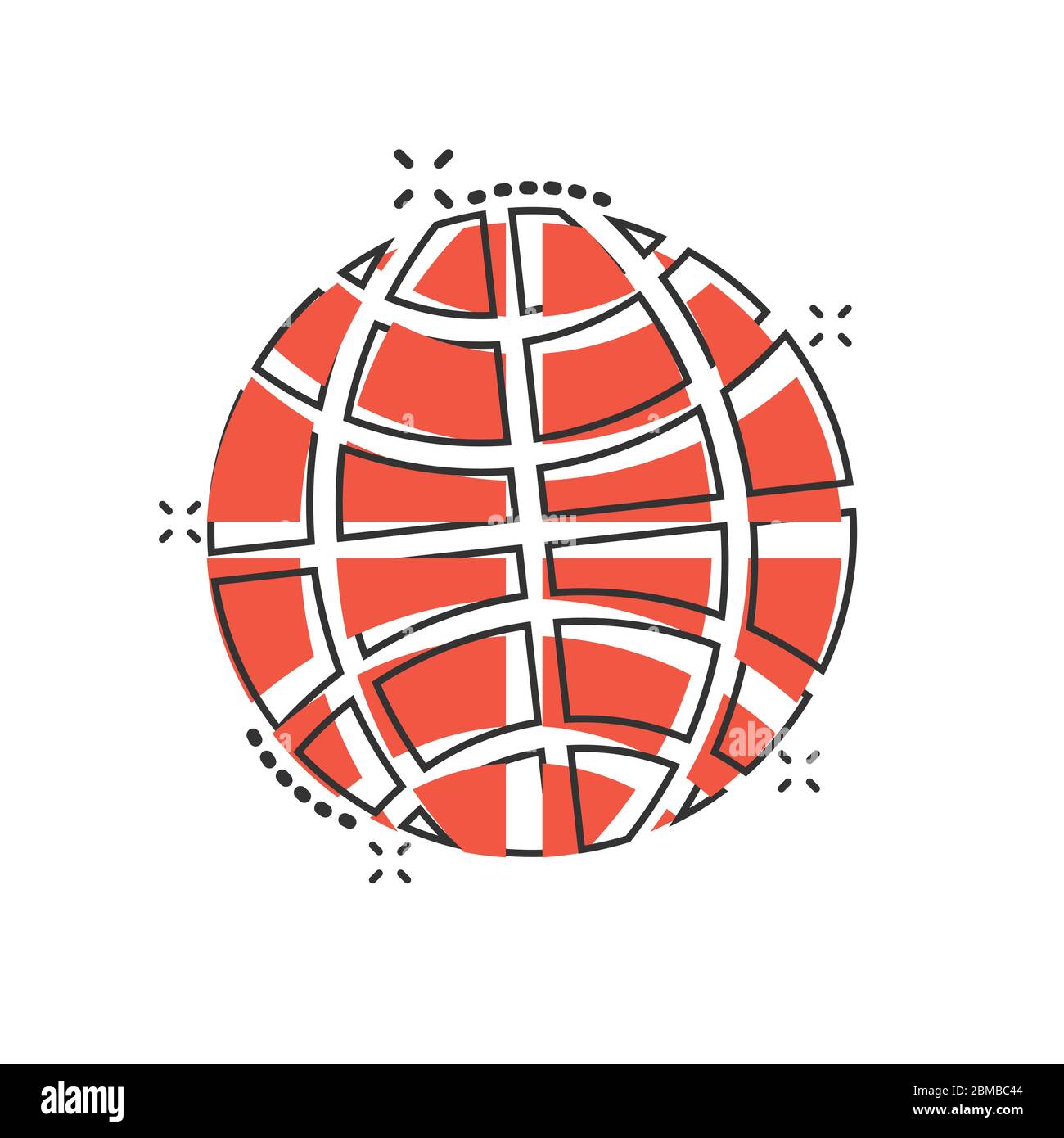 Earth planet icon in comic style. Globe geographic cartoon vector ...