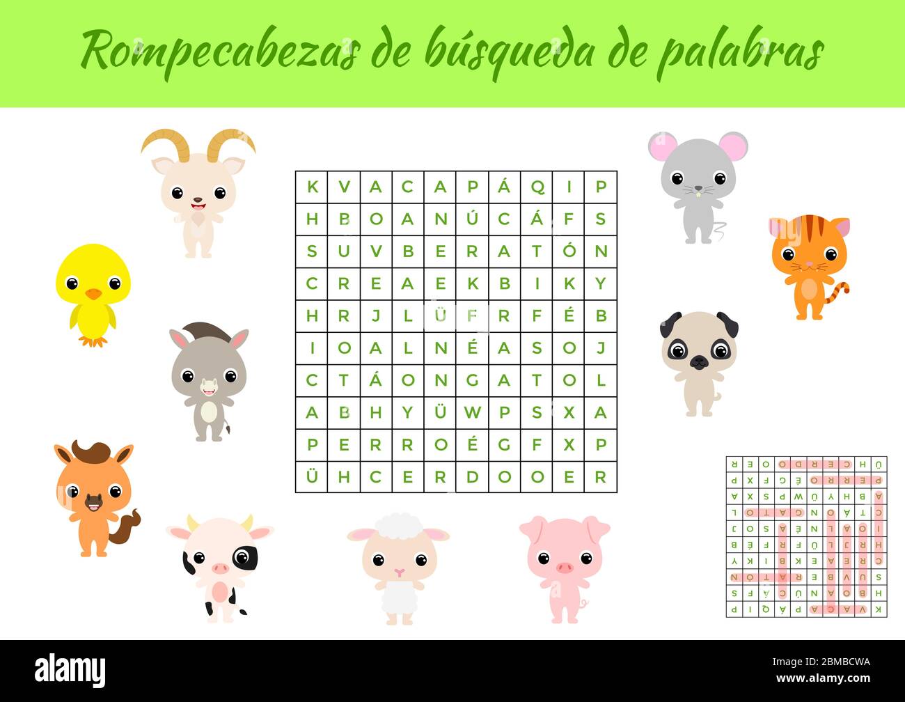 Rompecabezas de búsqueda de palabras - Word search puzzle. Educational ...
