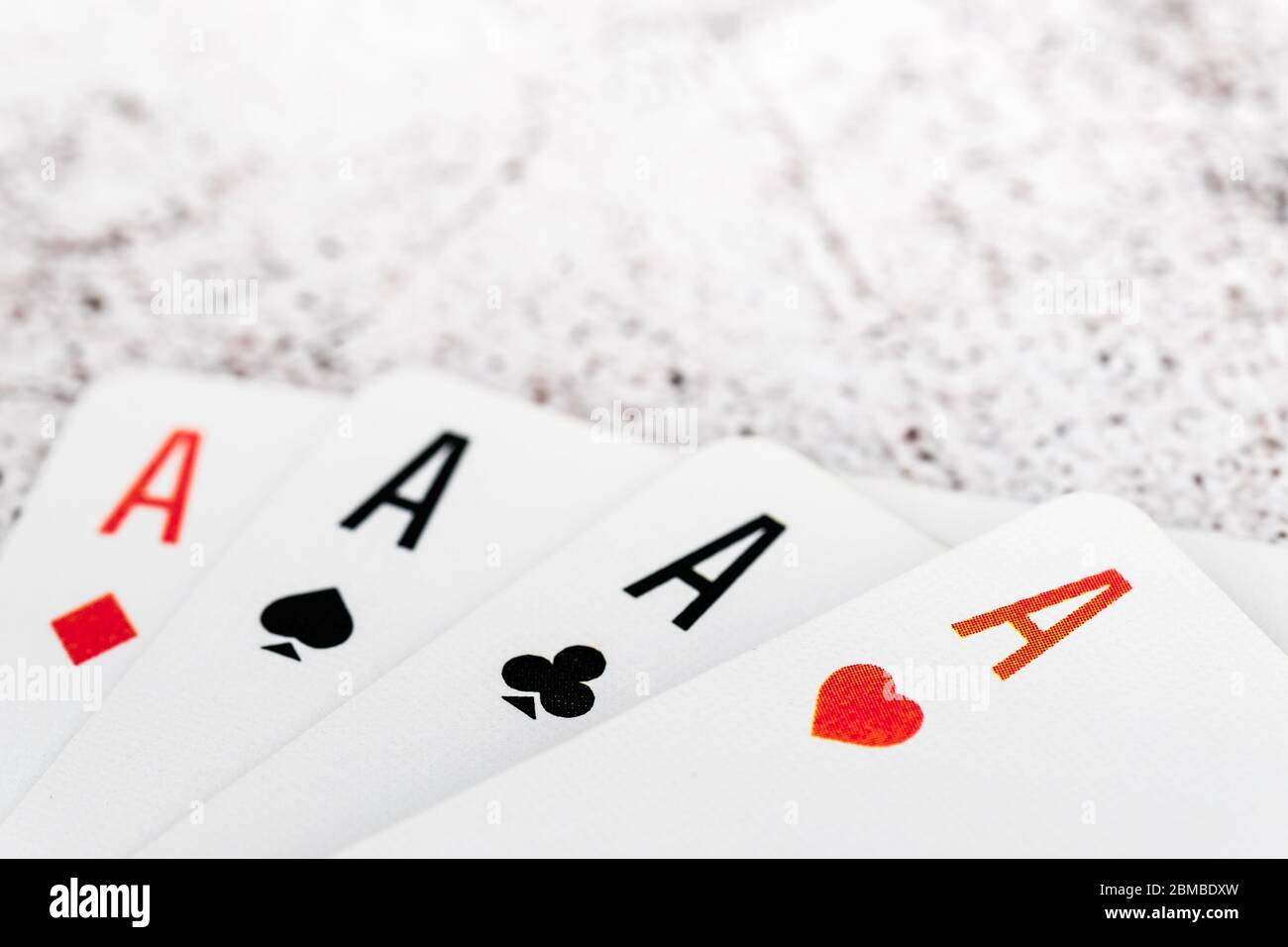Four aces of different suits isolated on white background Stock Photo ...