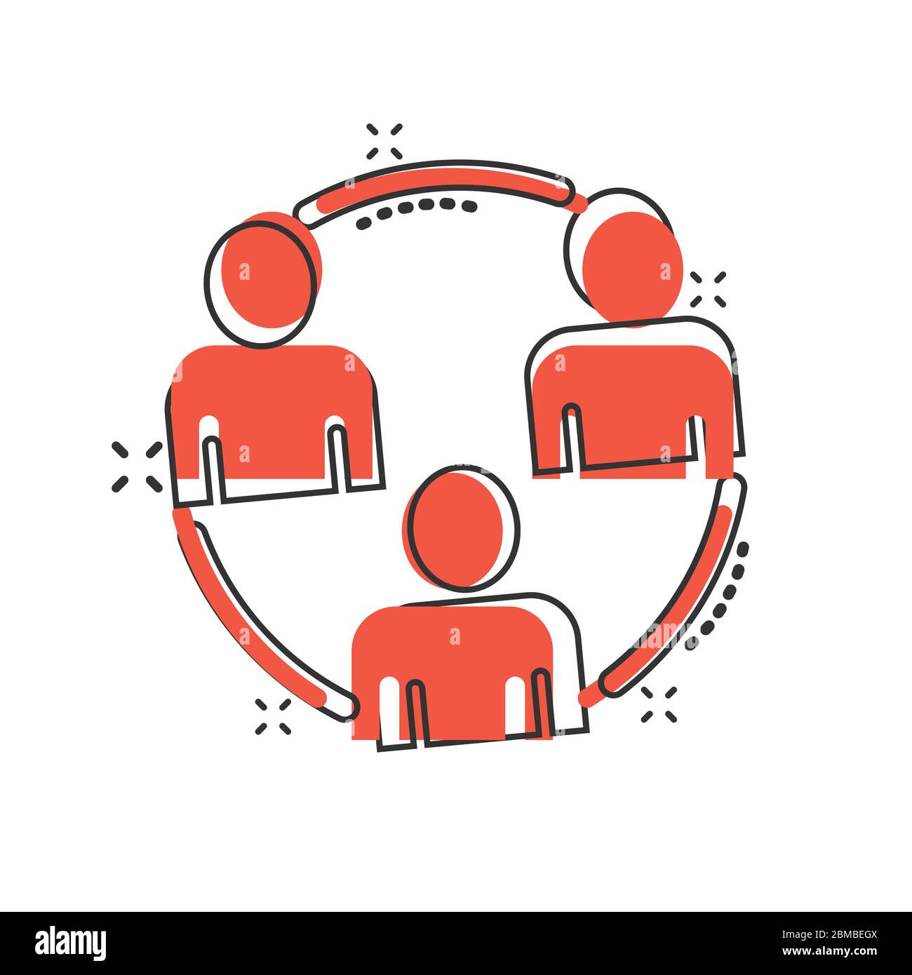 People communication icon in comic style. People cartoon vector ...