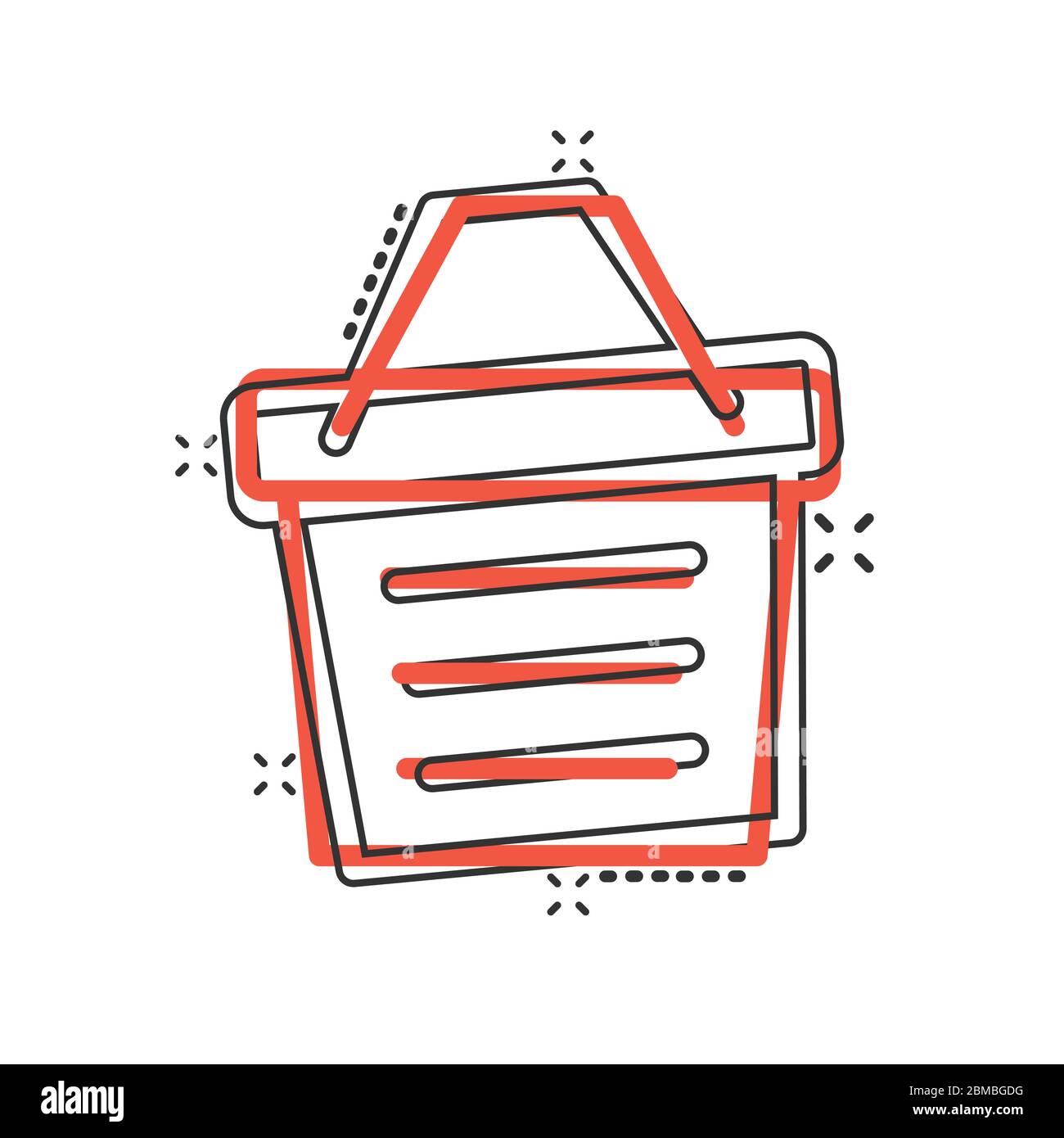 Add to cart icon in comic style. Shopping cartoon vector illustration ...