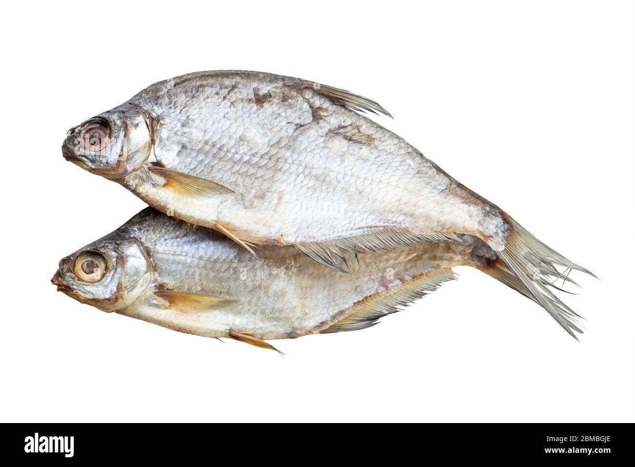 Dry fish isolated on white background. File contains clipping path ...