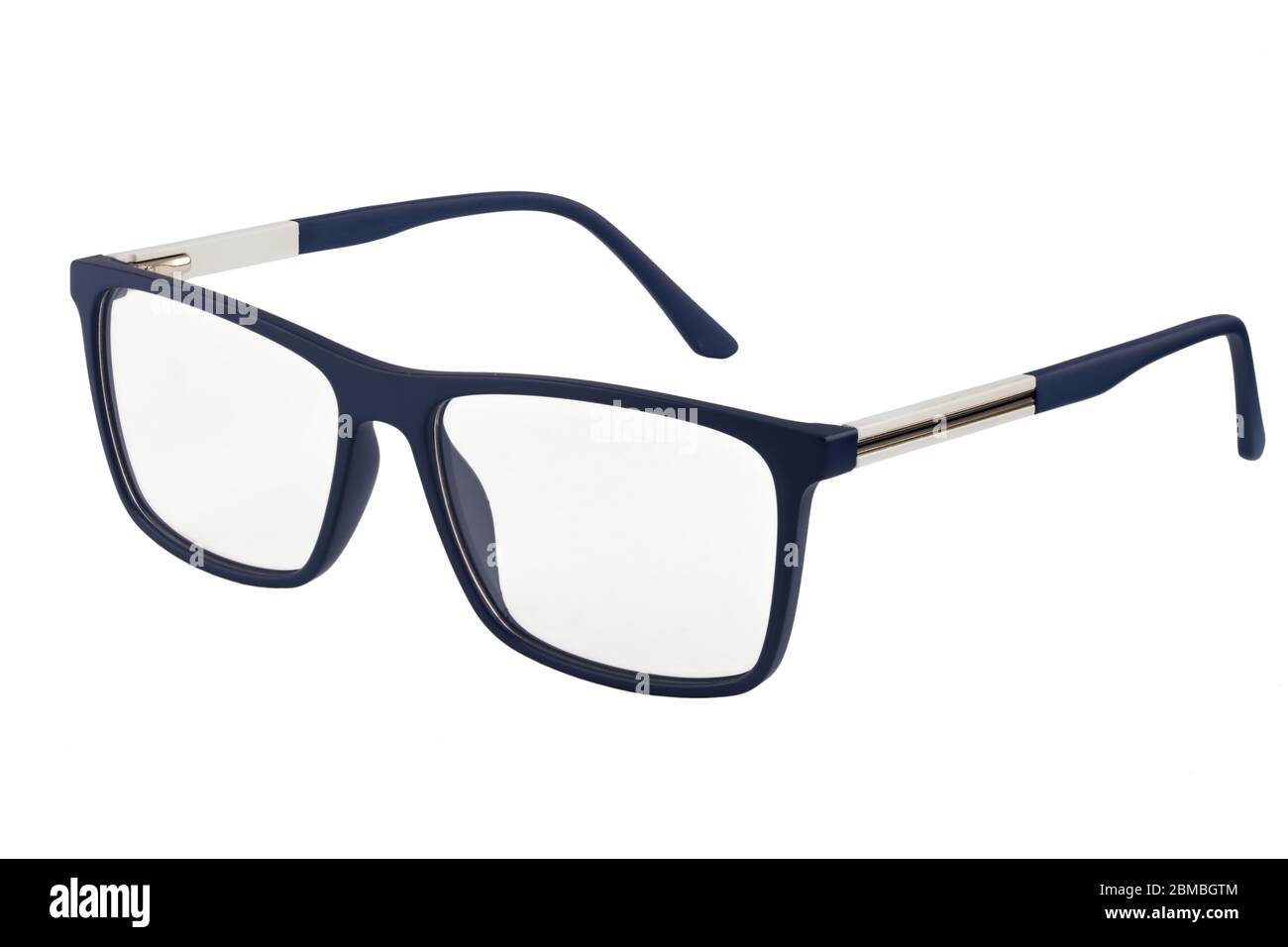 Modern eye glasses spectacles with shiny blue frame For reading daily ...