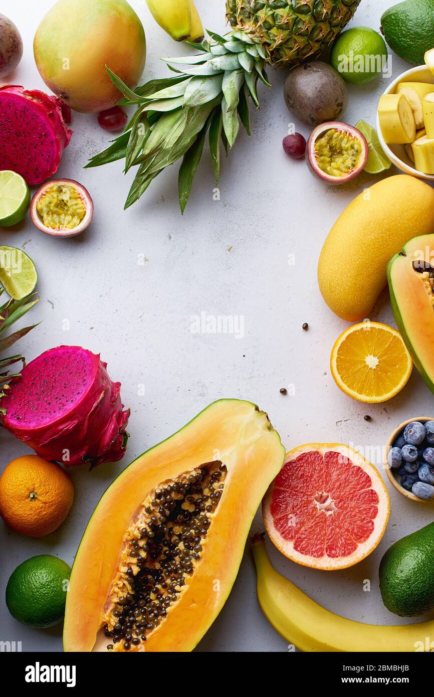 Various tropical fruits exotic fruits hi-res stock photography and ...