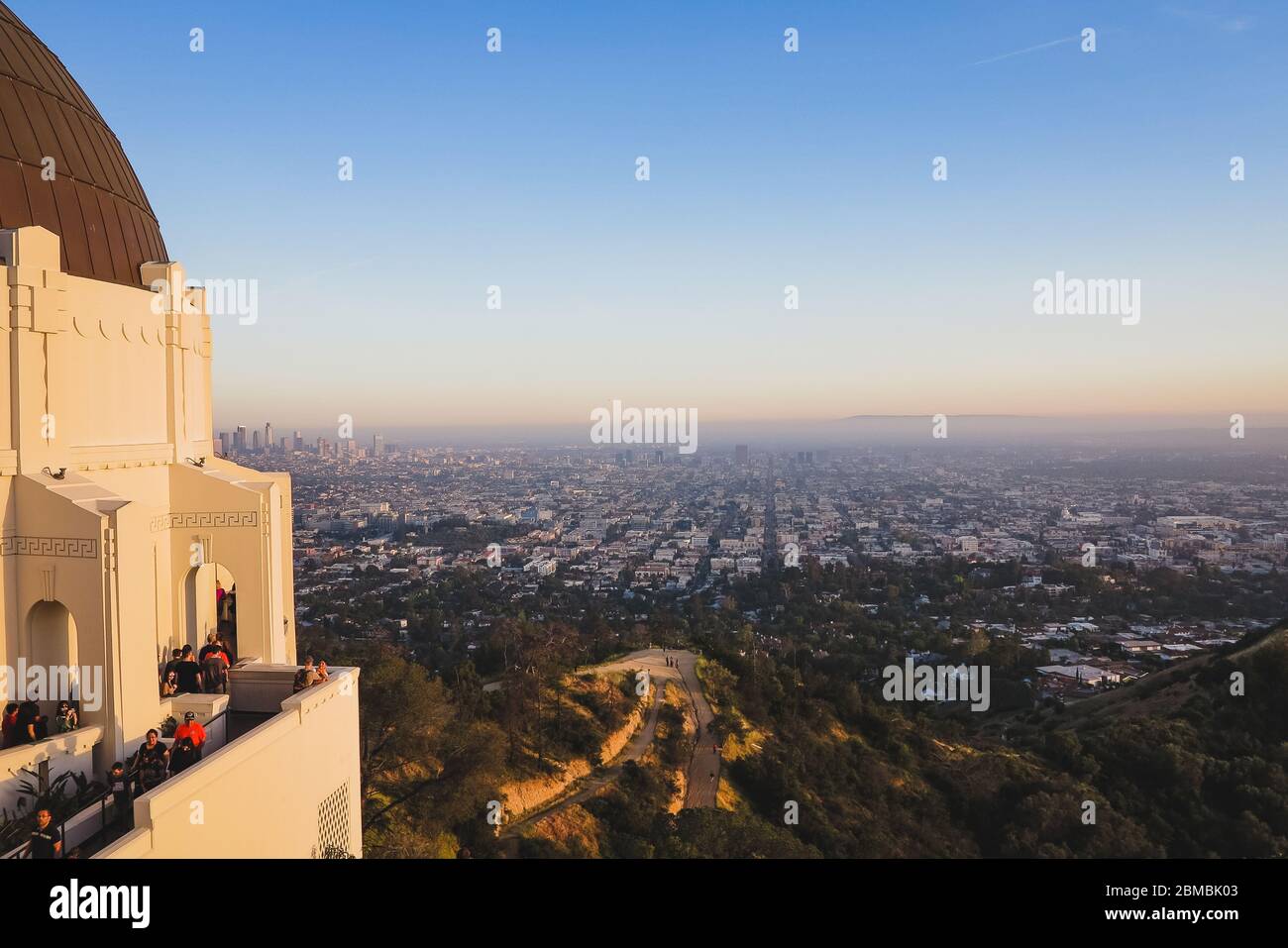 Griffith Observatory at Sunset, in Los Angeles, California Stock Photo ...