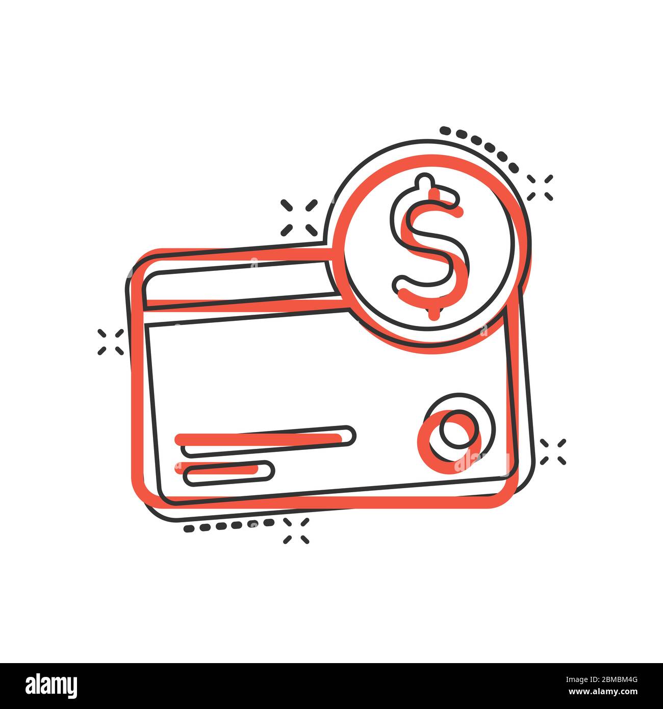 Credit card icon in comic style. Money payment cartoon vector ...