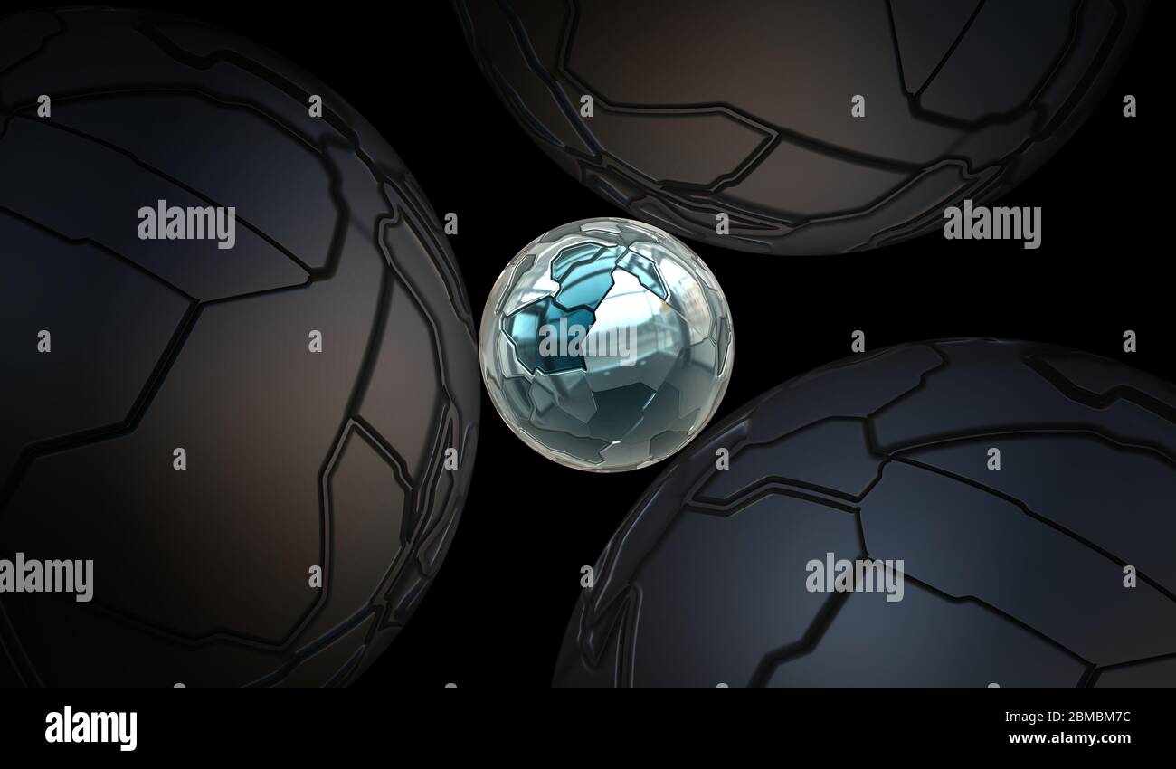 modern futuristic 3d globe spheres Stock Photo - Alamy