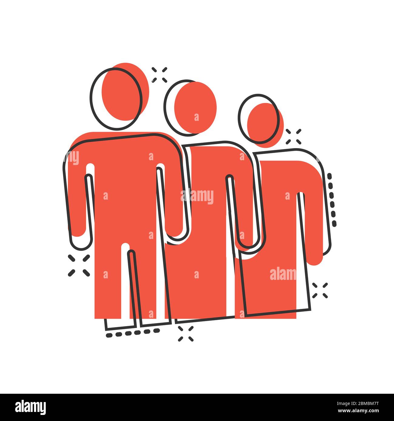 People communication icon in comic style. People cartoon vector ...