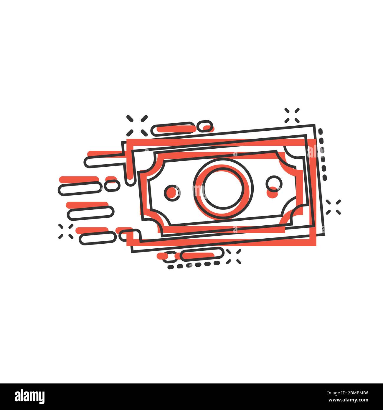 Money stack icon in comic style. Exchange cash cartoon vector ...