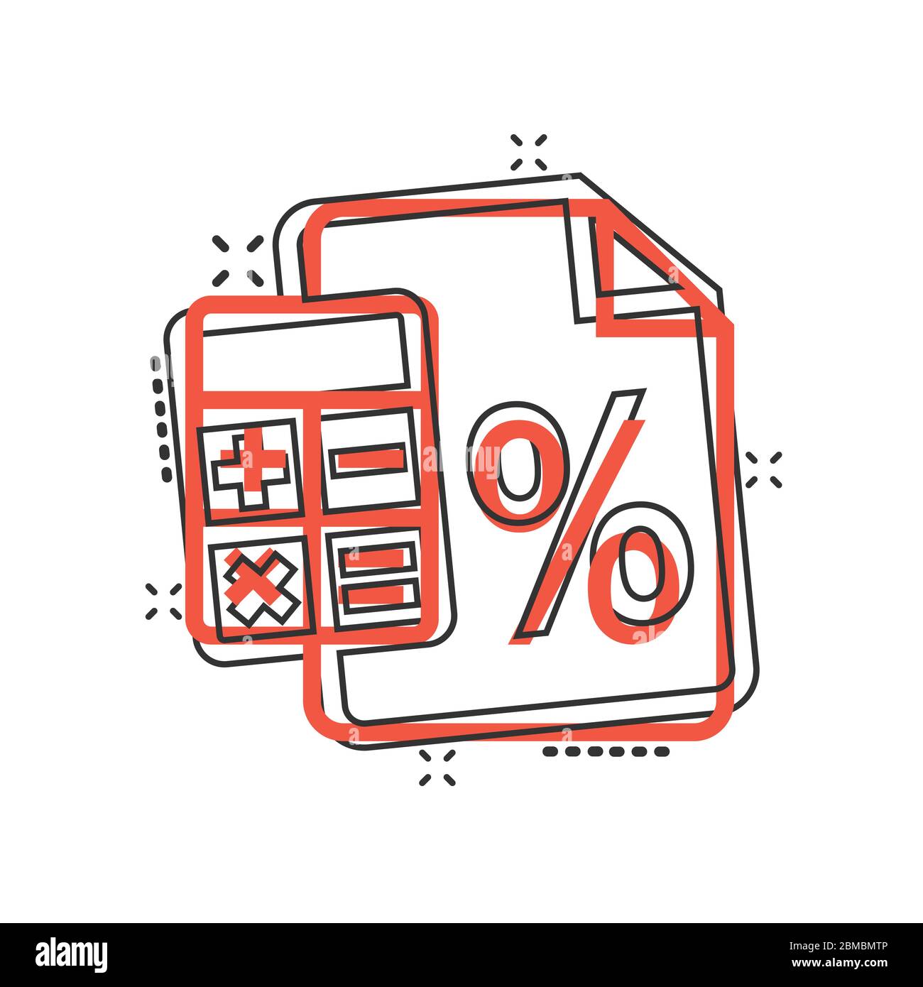 Tax payment icon in comic style. Budget invoice cartoon vector ...