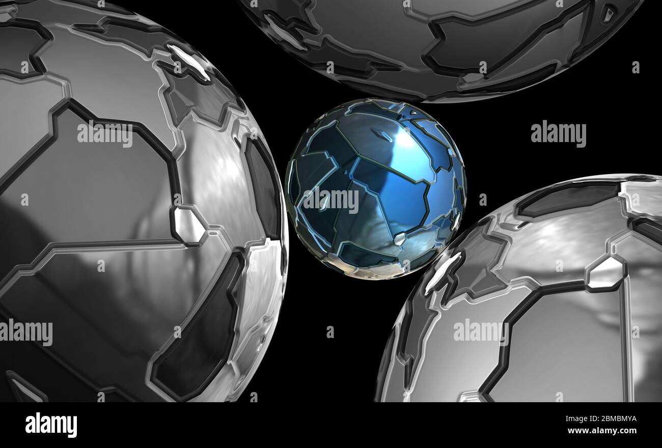 modern futuristic 3d globe spheres Stock Photo - Alamy