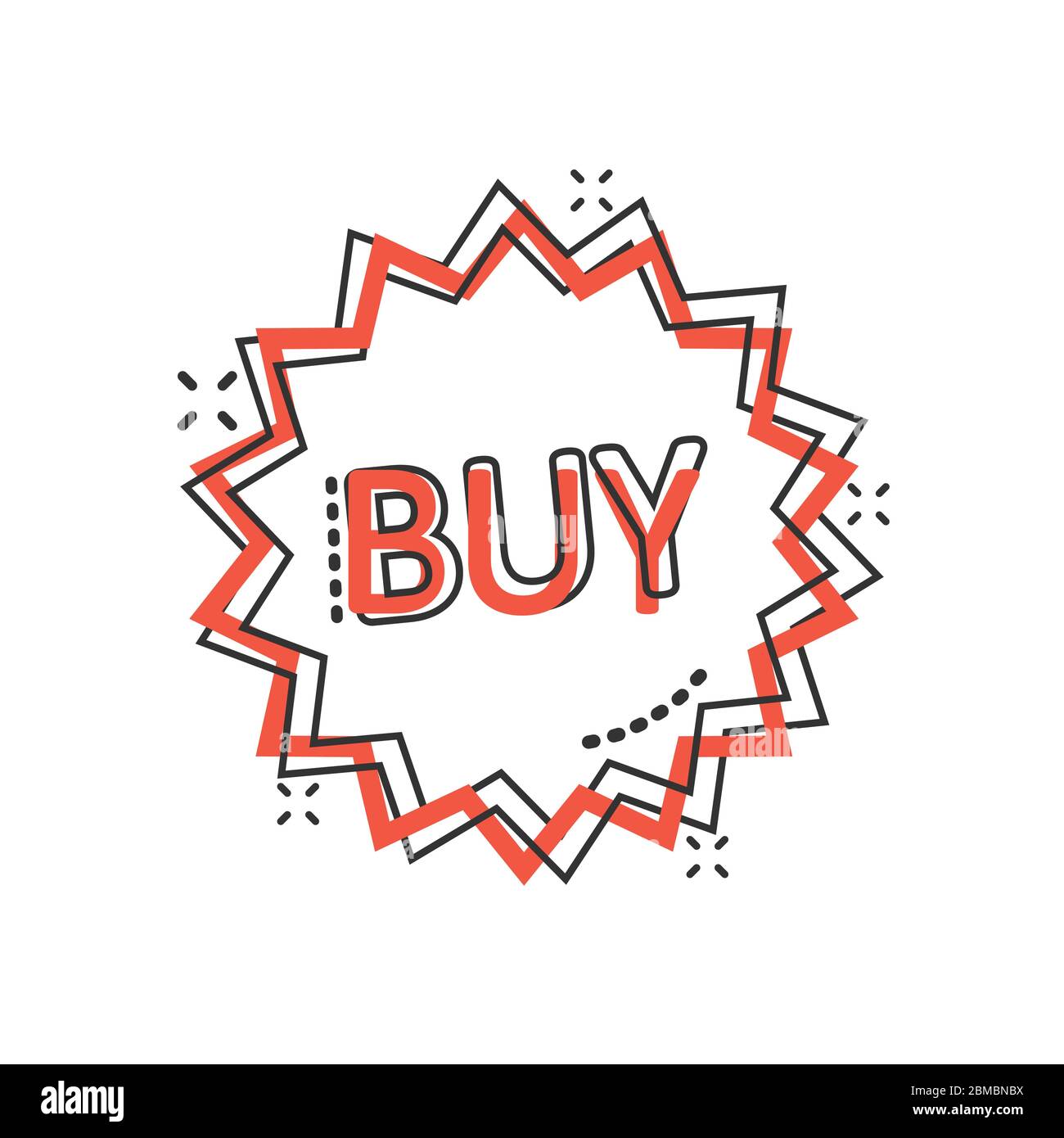 Online shopping star icon in comic style. Buy button cartoon vector ...