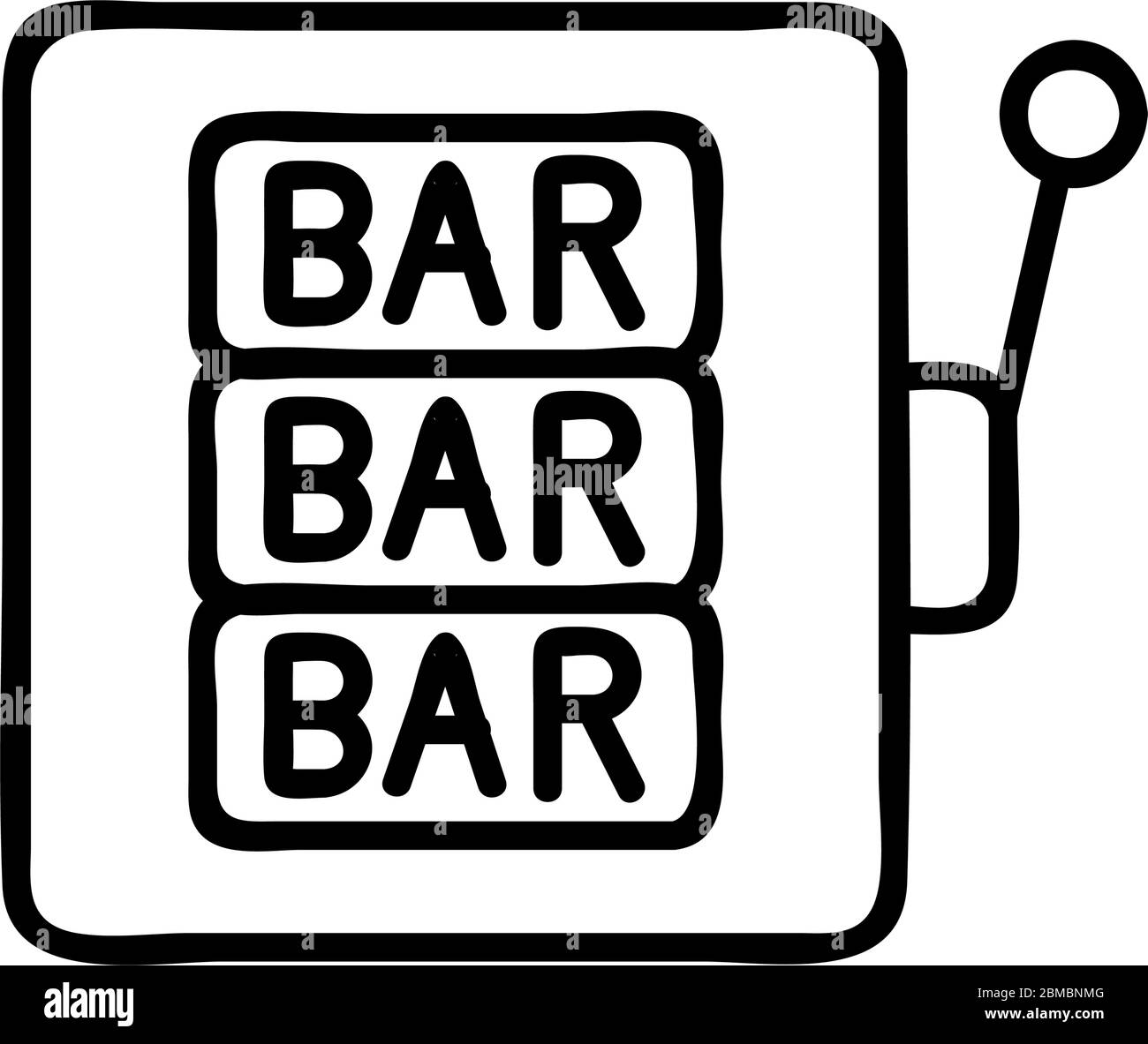 slot with word bar icon vector outline illustration Stock Vector Image ...