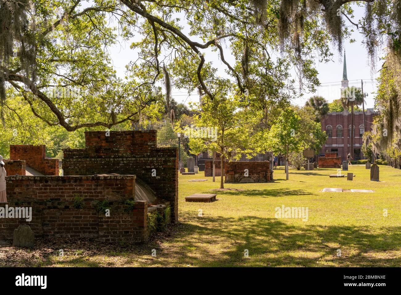 Colonial Park Cemetery in Savannah, Georgia, founded in 1750 Stock ...