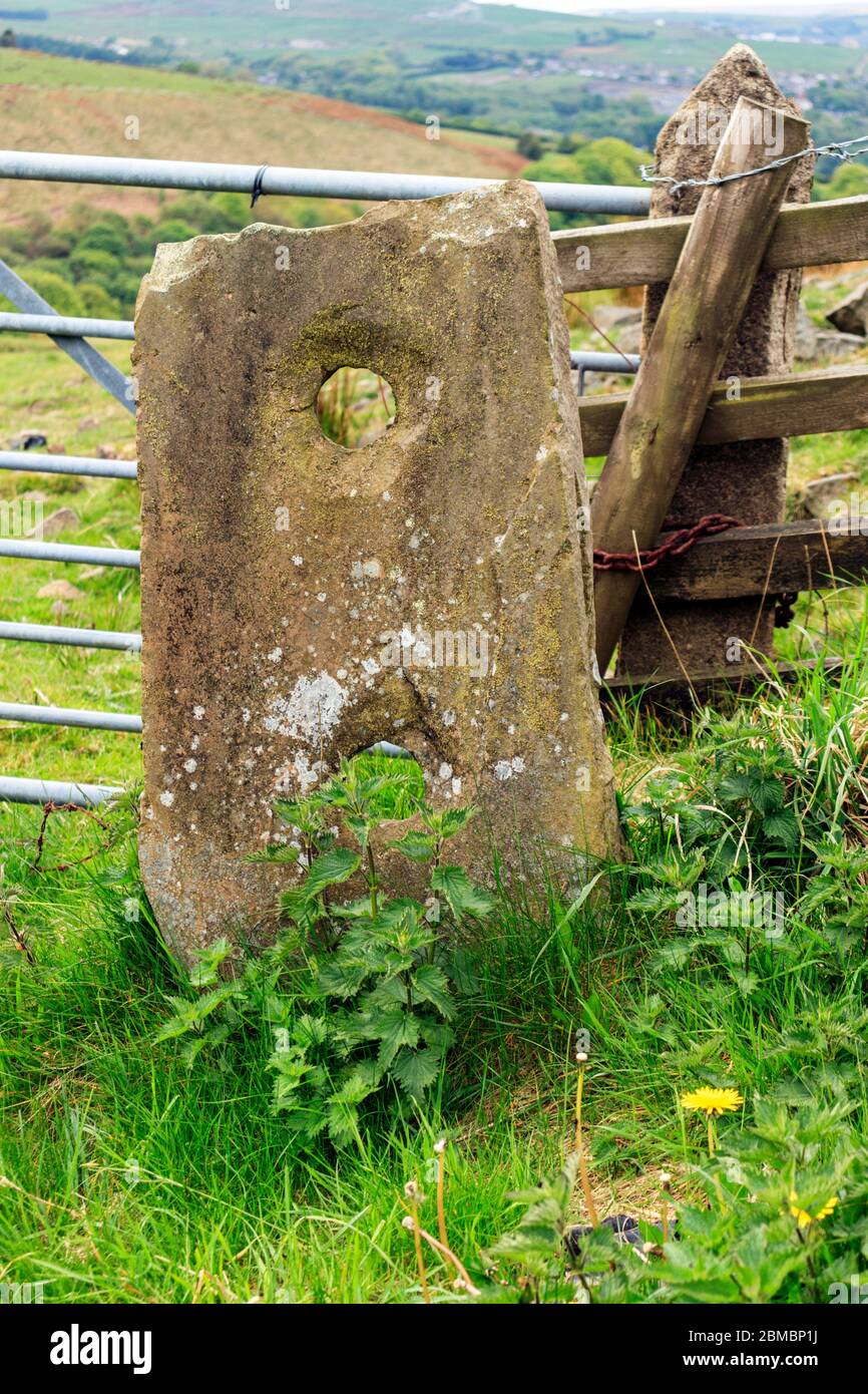 Stone gate post Stock Photo - Alamy