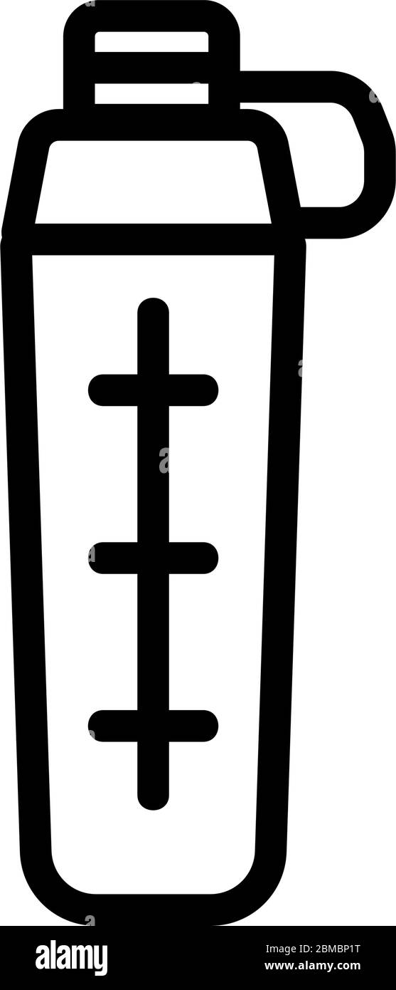 hinged shaker with volume meter icon vector outline illustration Stock ...