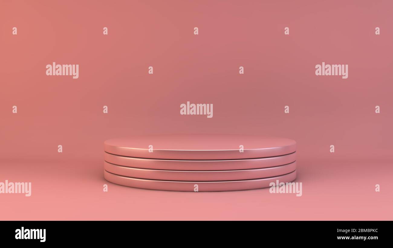 Pink product display 3d rendering Stock Photo - Alamy