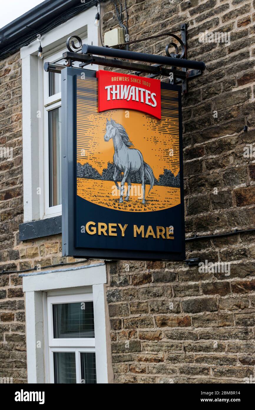 Grey Mare pub sign Stock Photo - Alamy