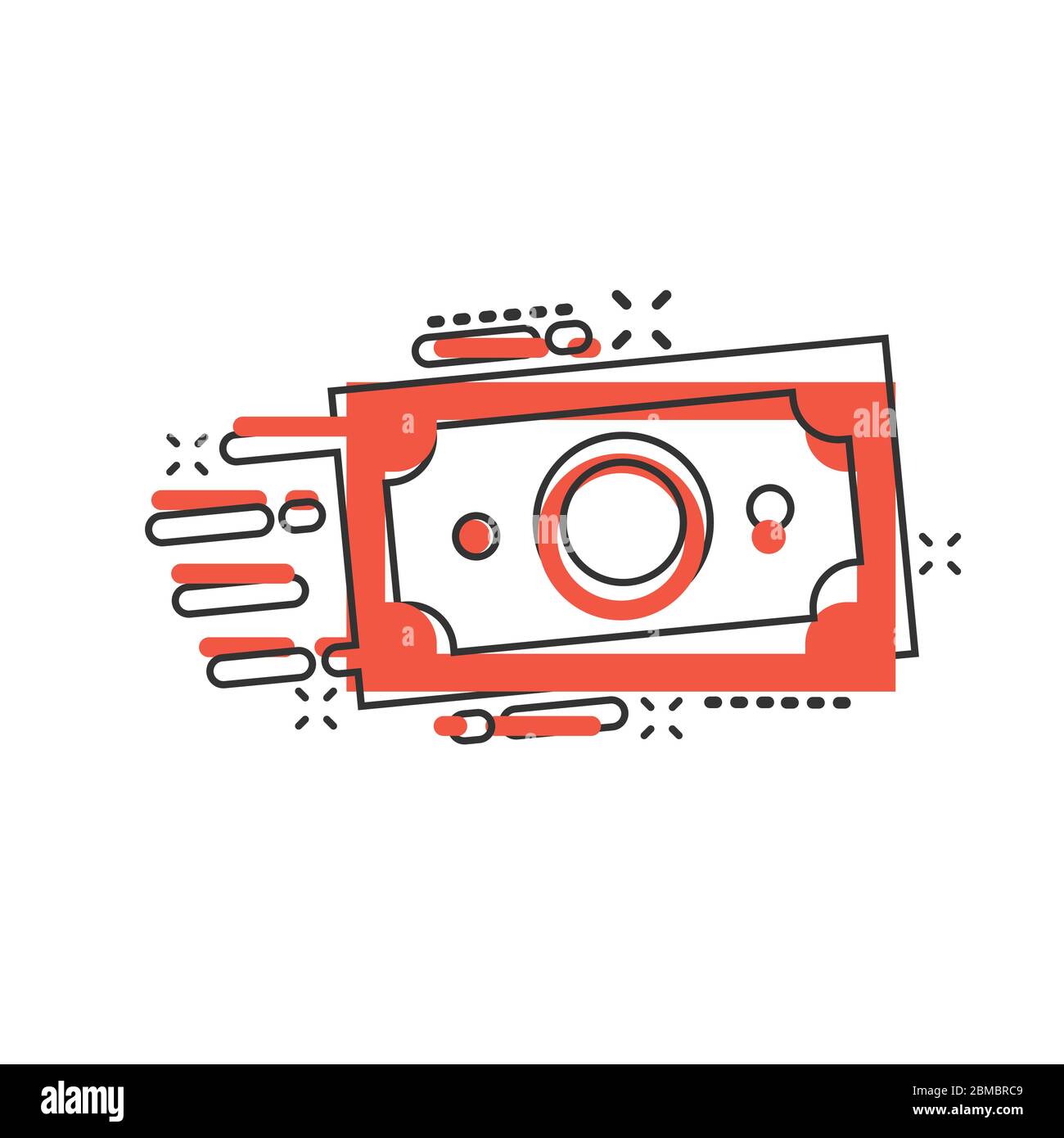 Money stack icon in comic style. Exchange cash cartoon vector ...
