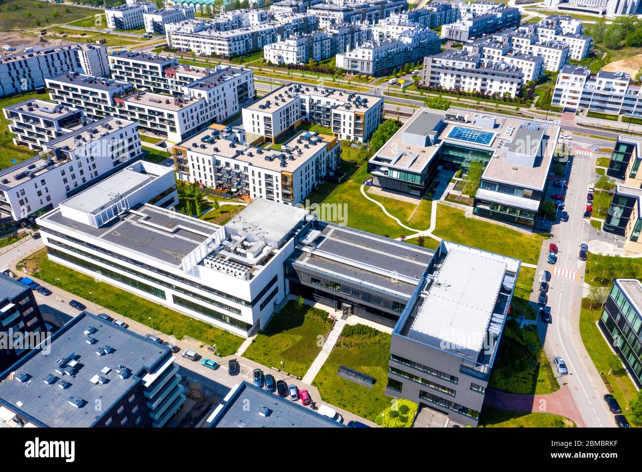 modern architecture office and apartment buildings in Canberra downtown ...