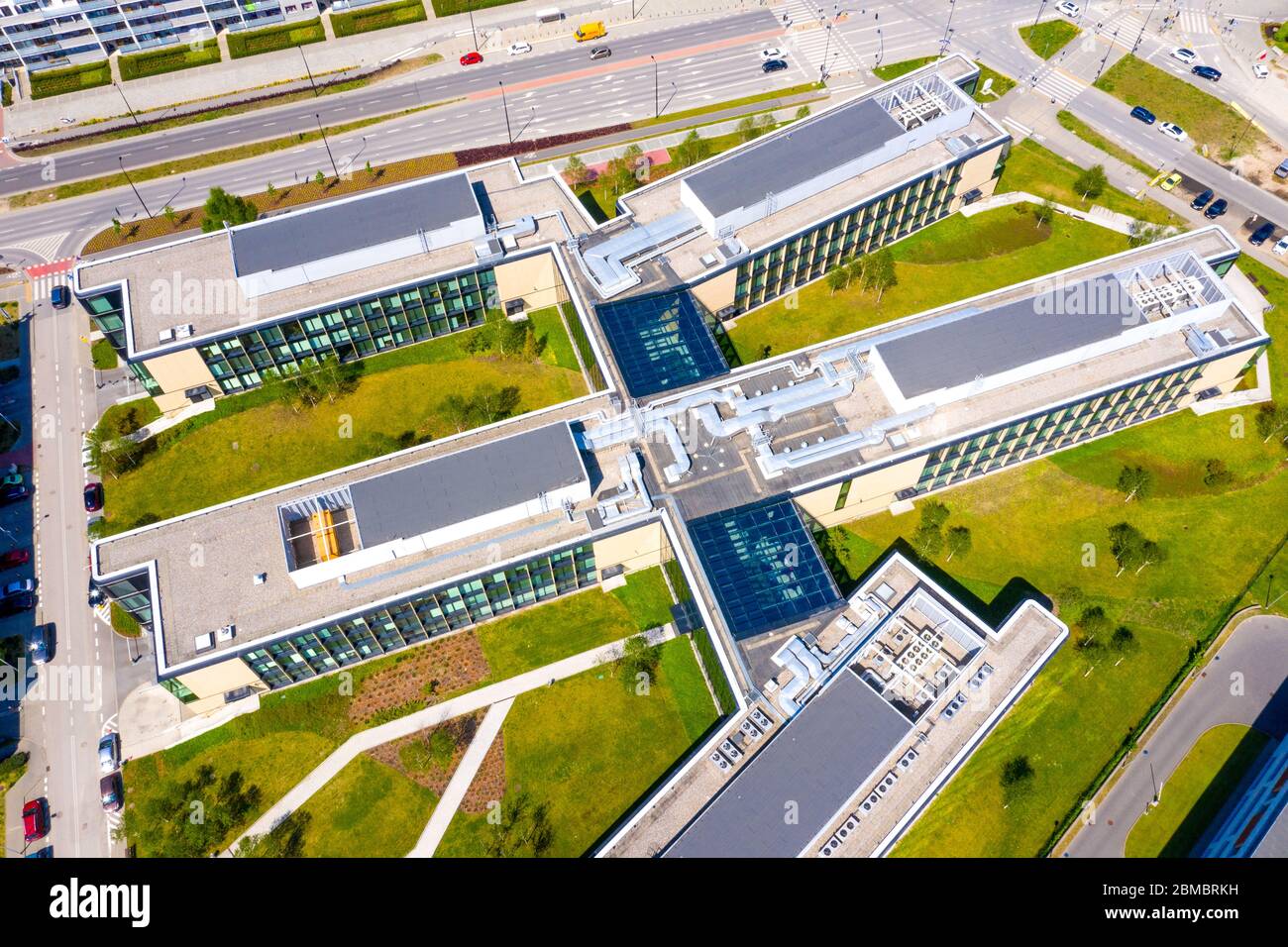 modern architecture office and apartment buildings in Canberra downtown ...