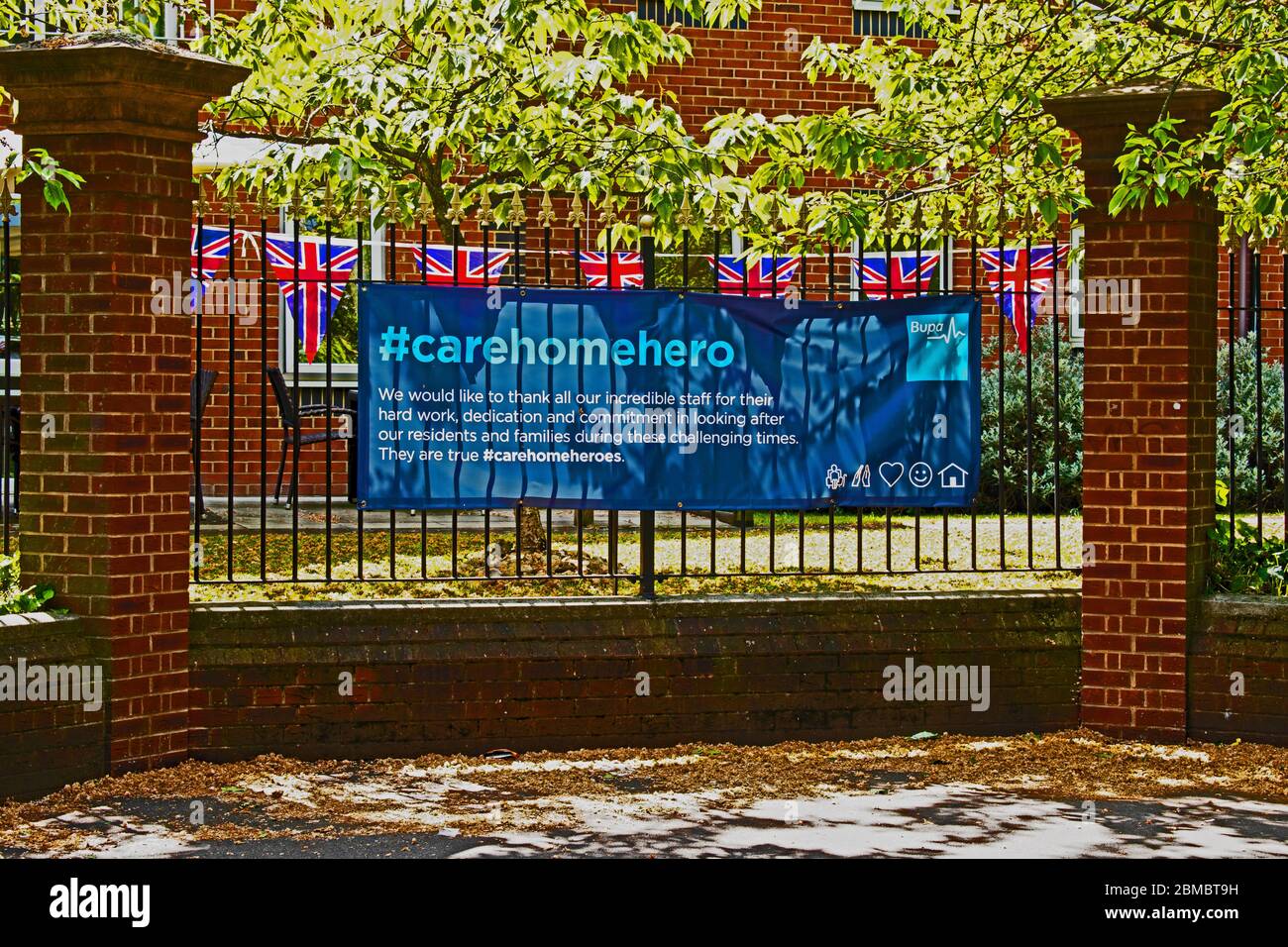 Care home hero signage Stock Photo - Alamy