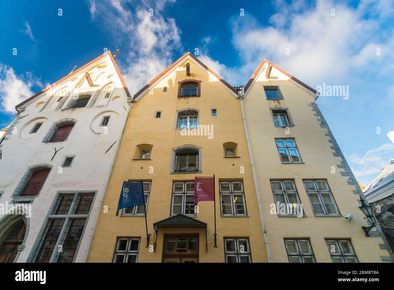 The Three Brothers building complex in the old city of Tallinn Stock ...