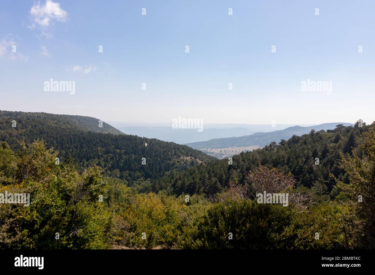 Clouds and plain from top of the hills Stock Photo - Alamy
