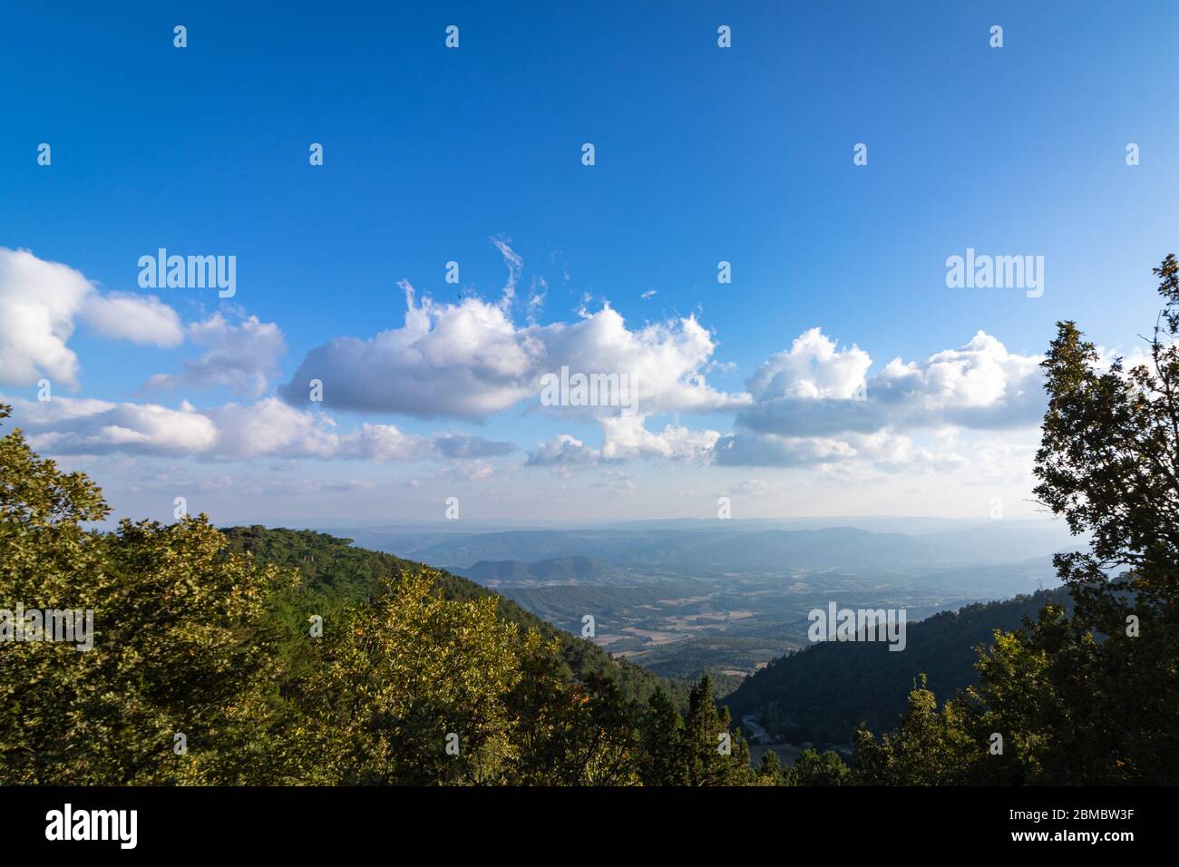 Clouds and plain from top of the hills Stock Photo - Alamy