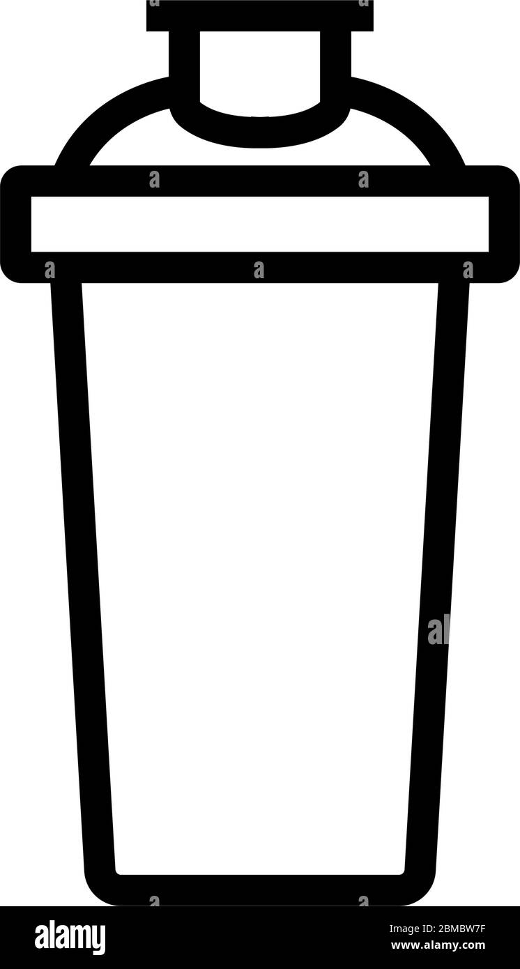 shaker for protein shakes icon vector outline illustration Stock Vector ...