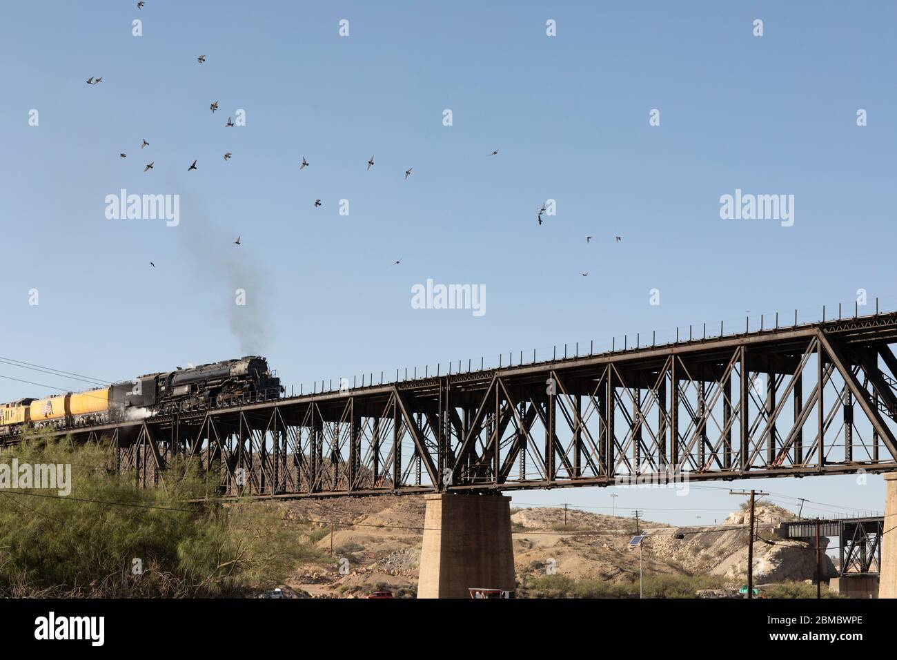 Steam locomotive trestle bridge hi-res stock photography and images - Alamy