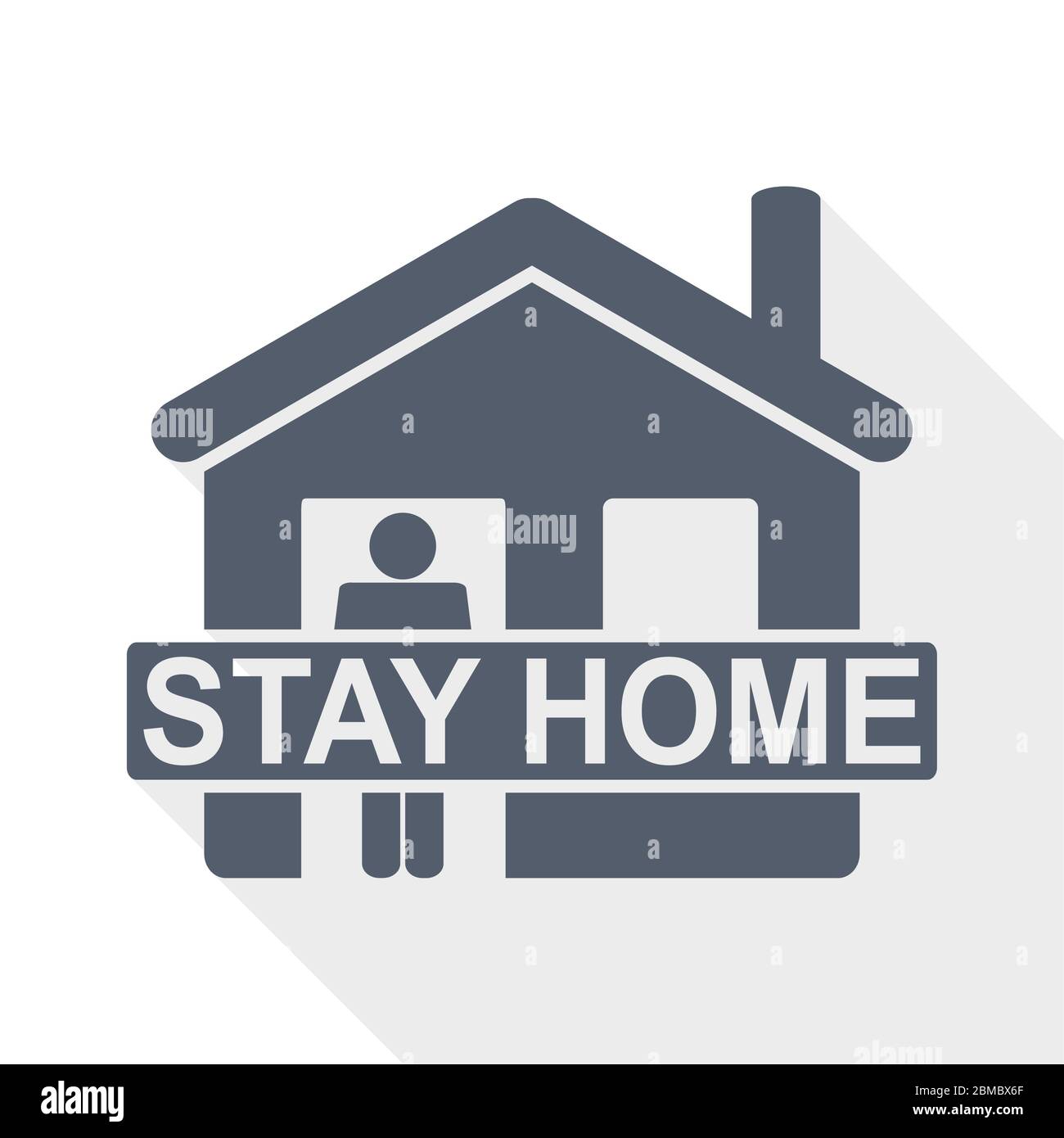 Stay hone vector icon, covid-19 pandemic concept illustration Stock ...