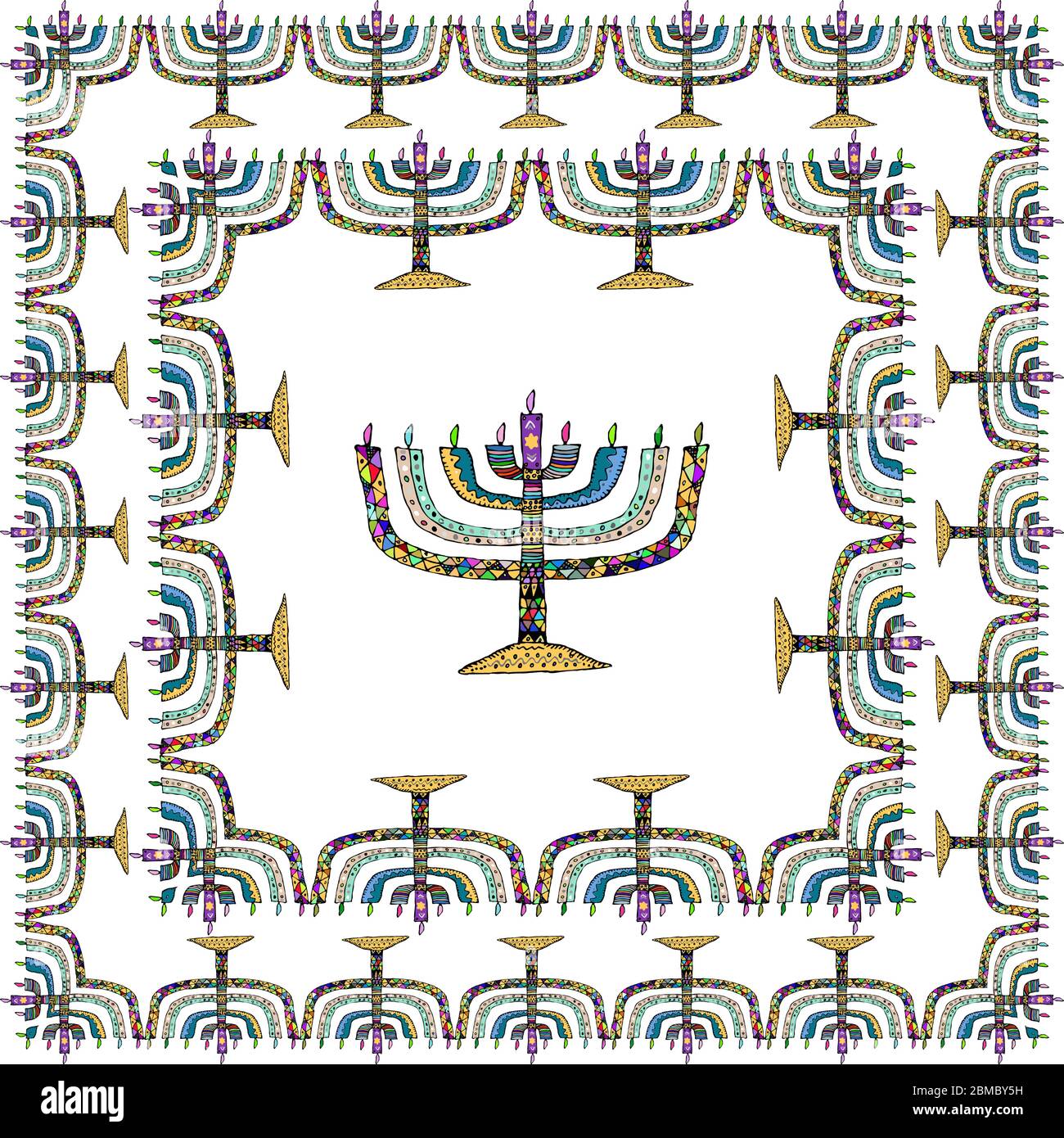 Menorah border hi-res stock photography and images - Alamy