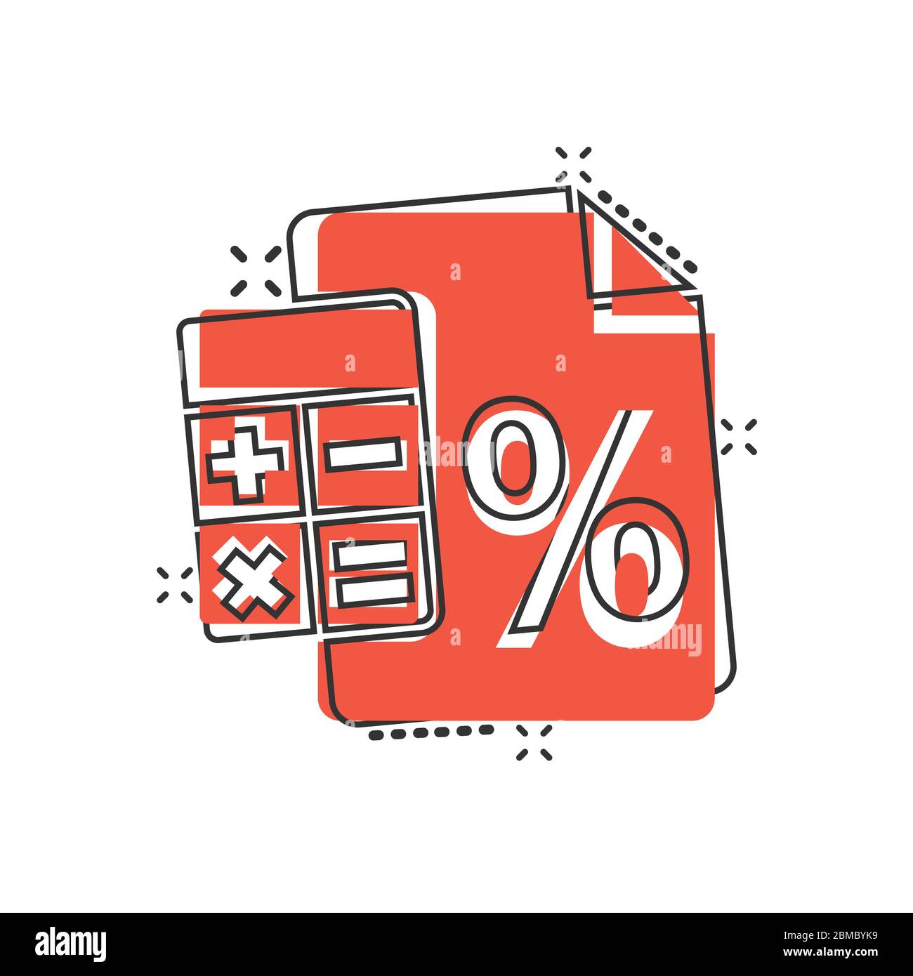 Tax payment icon in comic style. Budget invoice cartoon vector ...