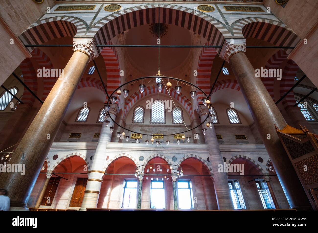 Interior of Suleymaniye Mosque in Istanbul Stock Photo - Alamy