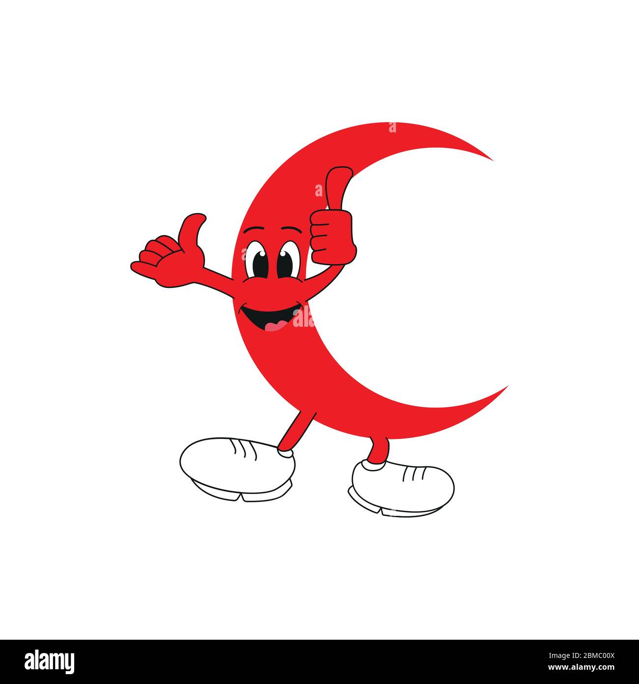 This illustration depicts the red crescent mascot. This illustration ...