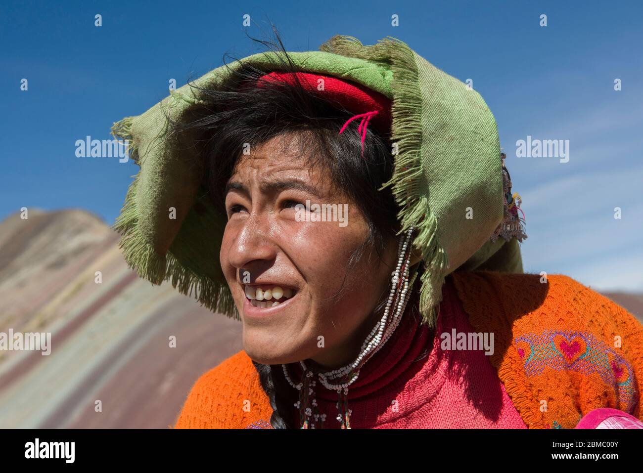 Vinicunca, Cusipata, Peru - June 08, 2017: Peruvian Andean woman ...