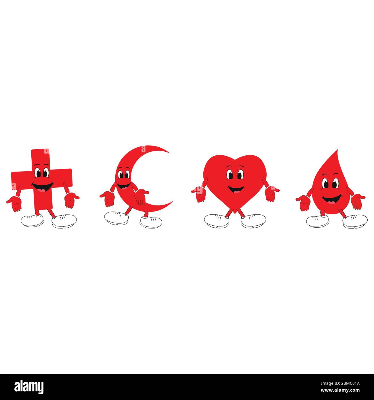 This illustration depicts 4 mascots, namely the World Red Cross, Red ...