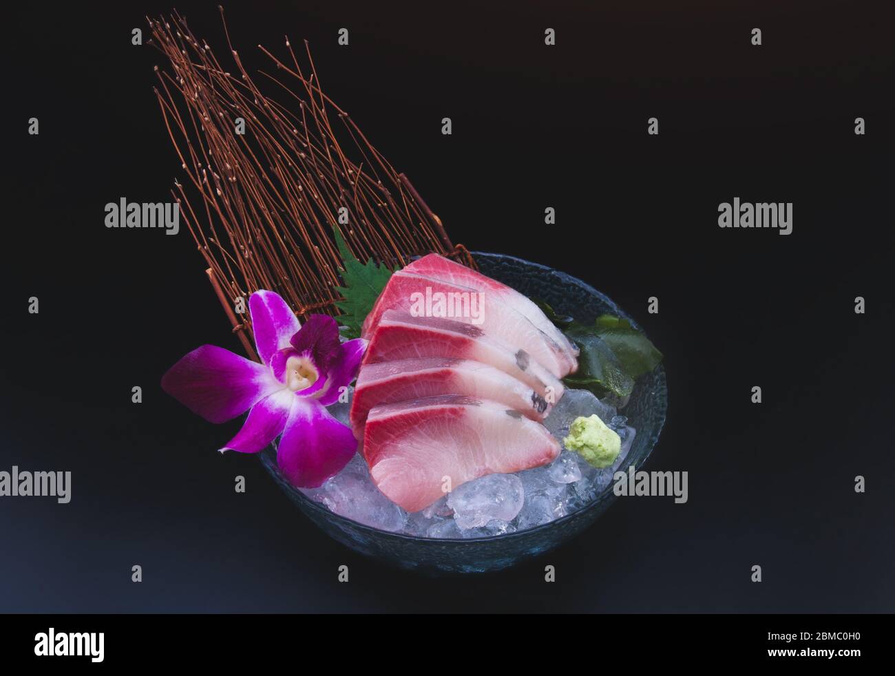 Raw Yellow tail fish or Hamachi sashimi in Japanese food name photo ...