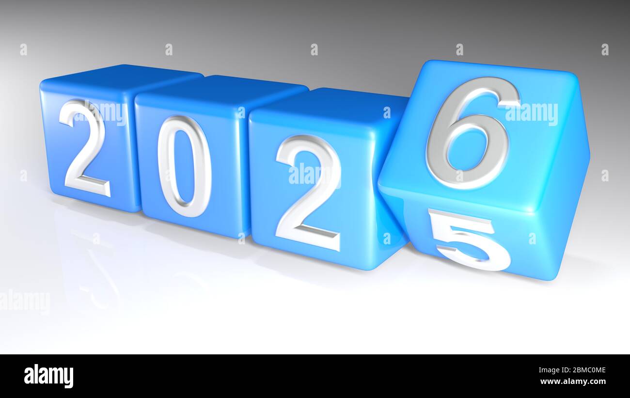 Blue 2025 number 3d hi-res stock photography and images - Alamy