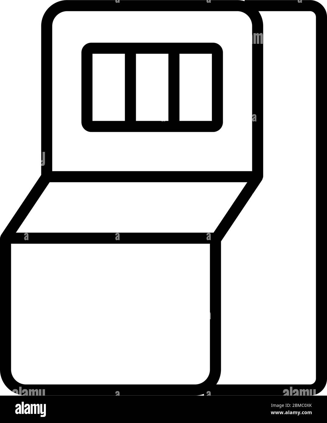 Slot Machine Outline Slot Machine Combination Isolated Outline