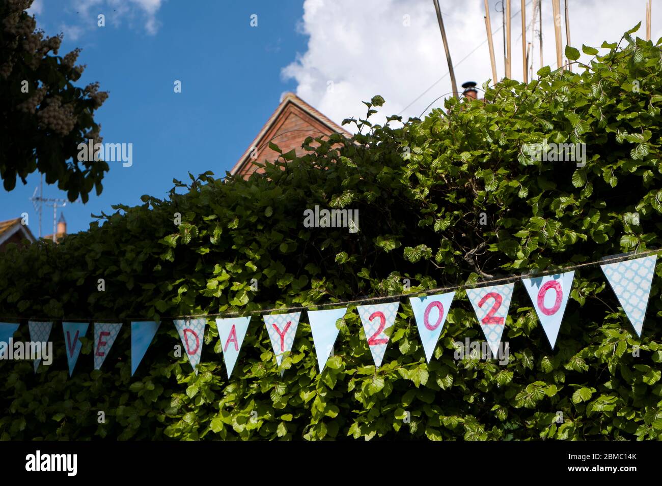 VE Day 2020 displays in Bugbrooke, Northamptonshire Stock Photo - Alamy