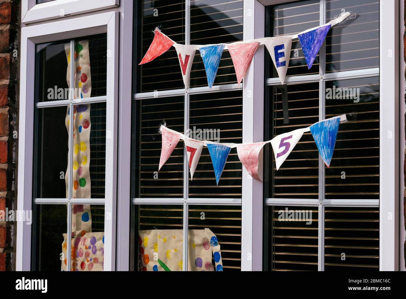 VE Day 2020 displays in Bugbrooke, Northamptonshire Stock Photo - Alamy
