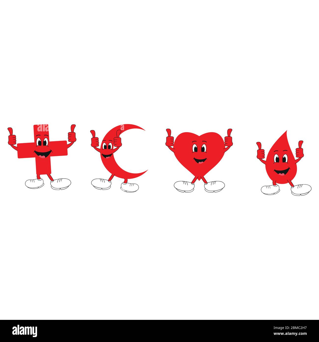 This illustration depicts 4 mascots, namely the World Red Cross, Red ...